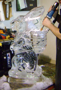 Carving an Easter Bunny – IceSculptingTools.com